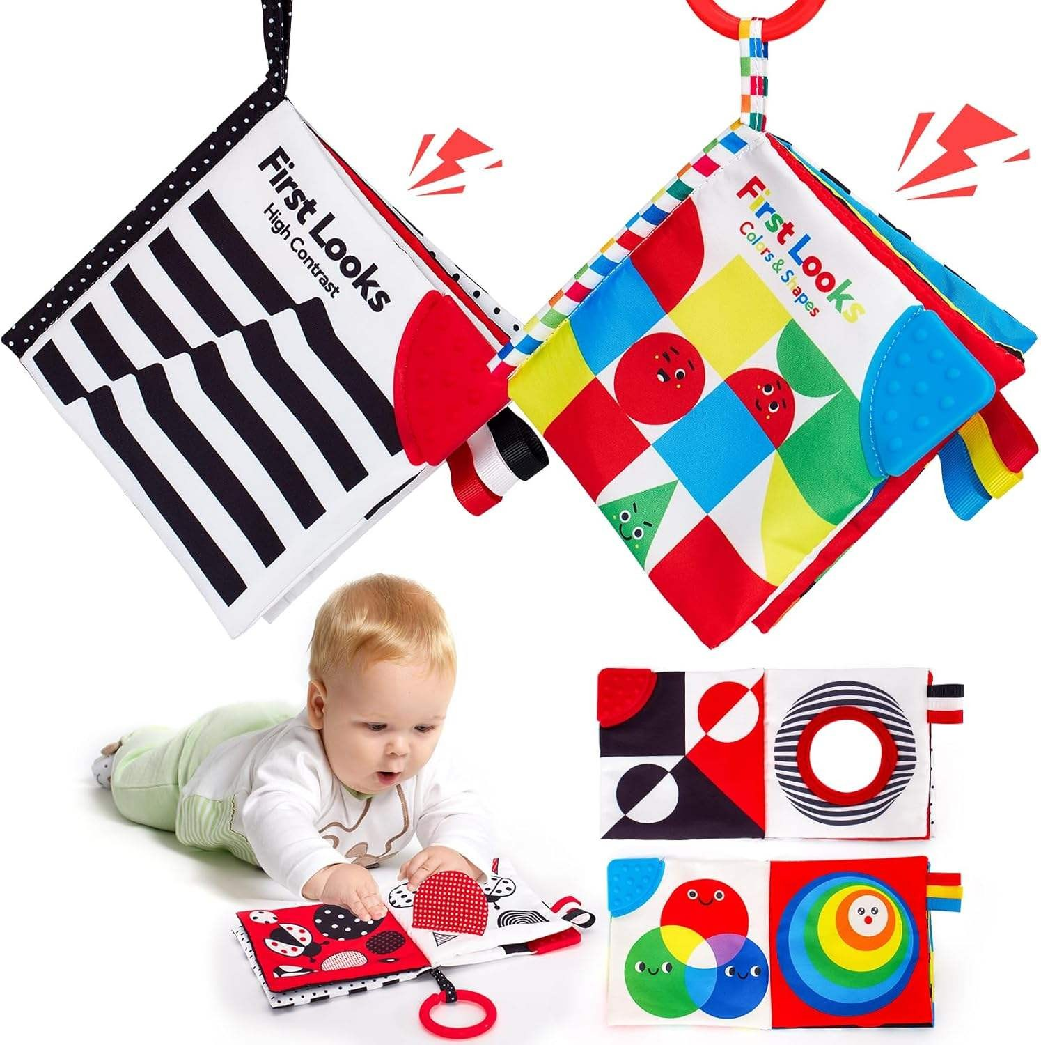 Engaging Baby Books Set: Visual Stimulation for Infants
