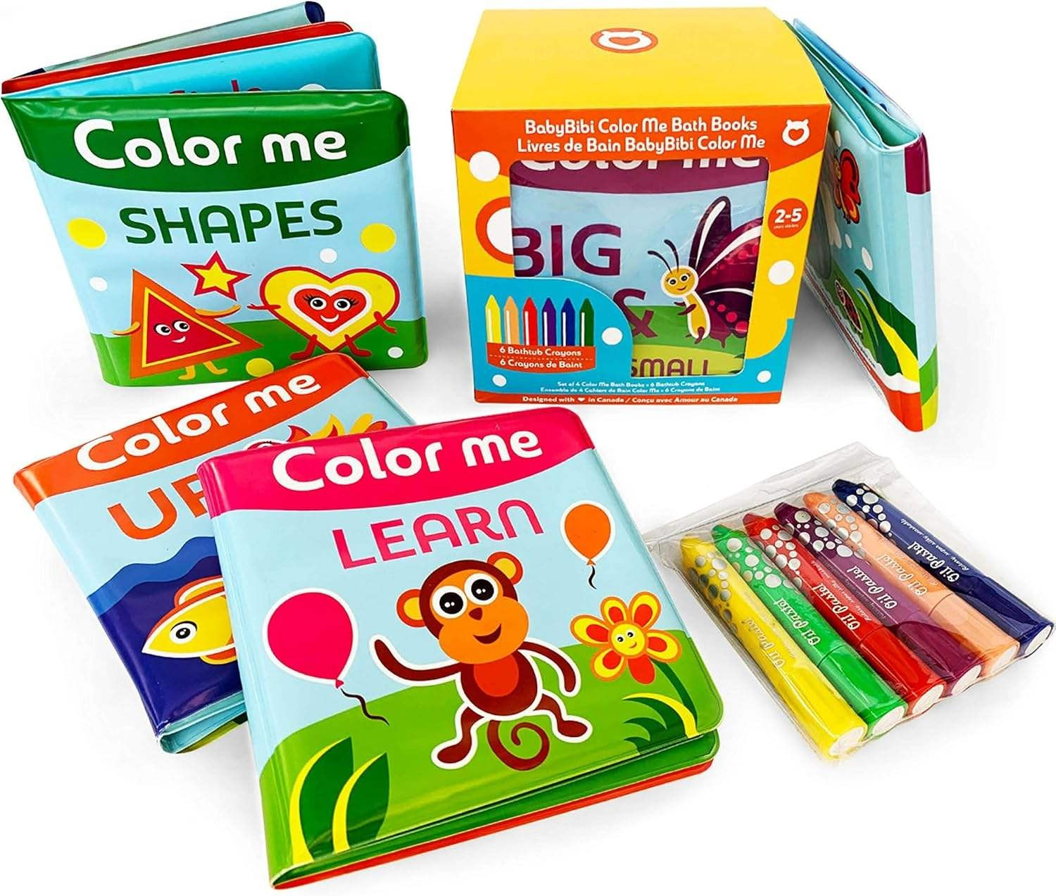 Colorful Waterproof Bath Books for Kids: Fun & Learning