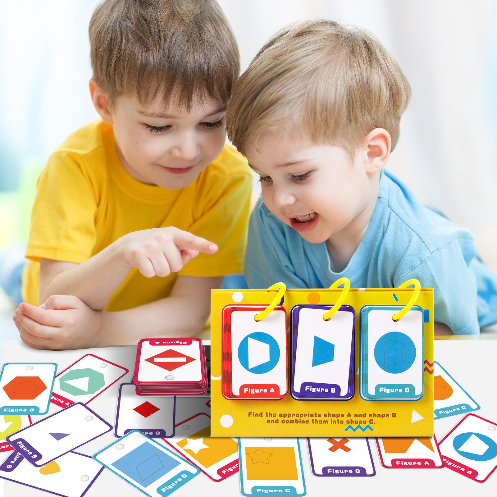 Shapes and Colors Recognition Cognitive Flash Cards for Toddlers, DIY ...